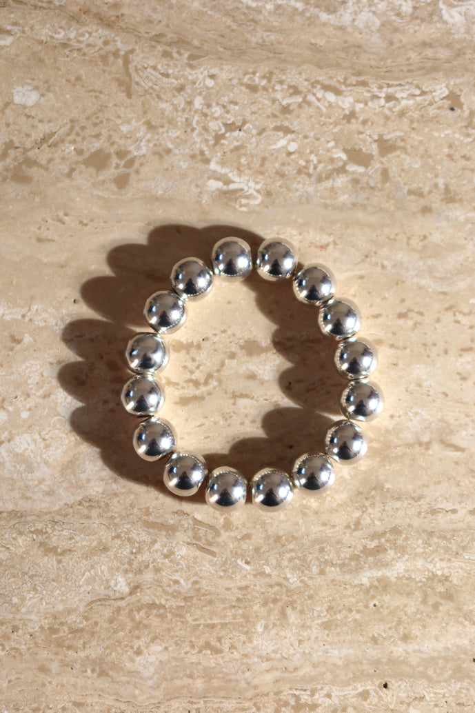 THE 1970 STERLING SILVER BEAD BRACELET – AURUM + GREY