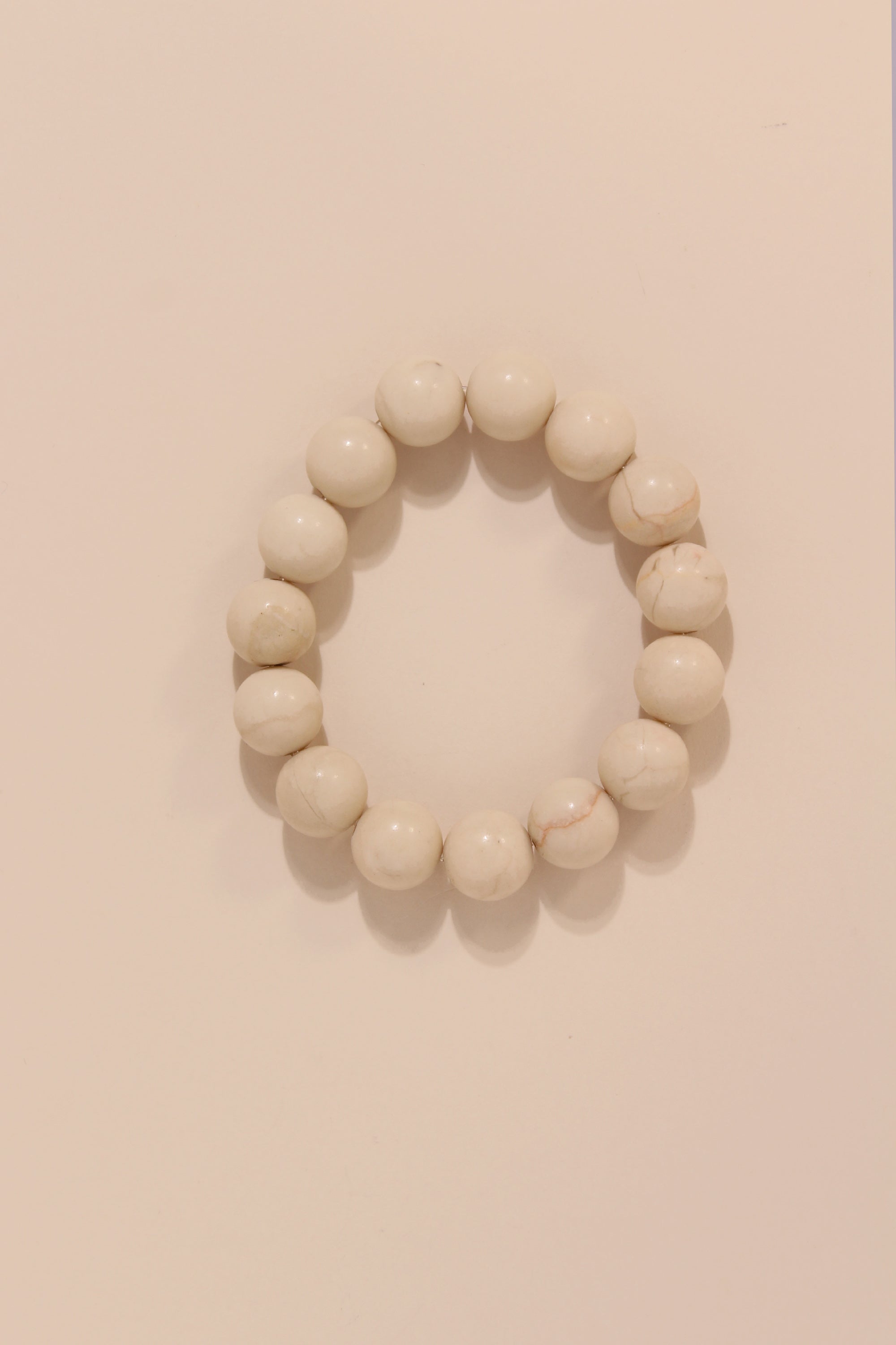 THE 1970 CREMA JASPER BEAD BRACELET – AURUM + GREY