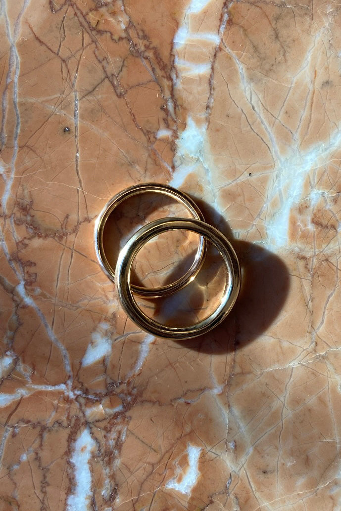 AURUM + GREY INITIAL RING