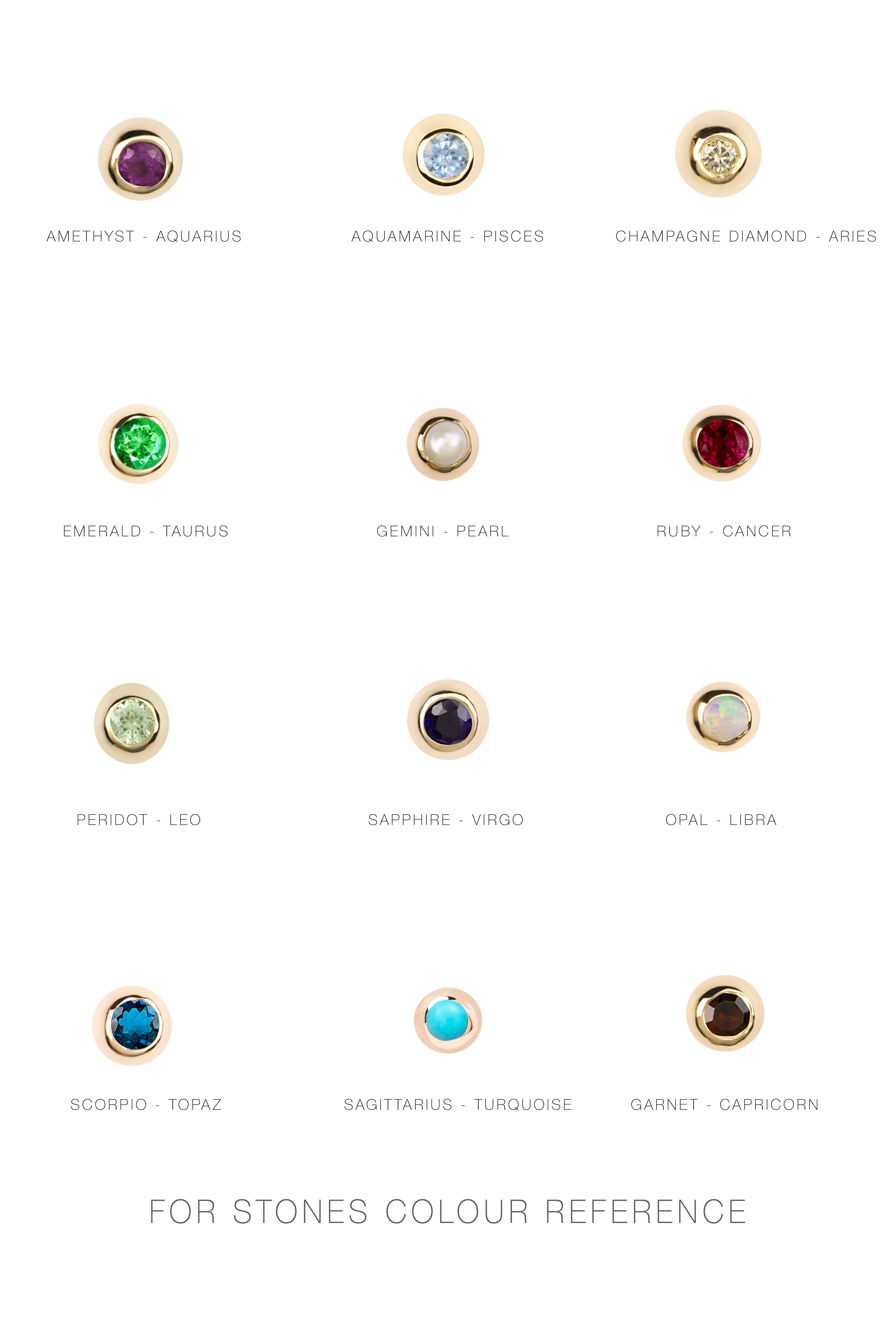 INITIAL BIRTHSTONE CONNECT LETTER NECKLACE – AURUM + GREY