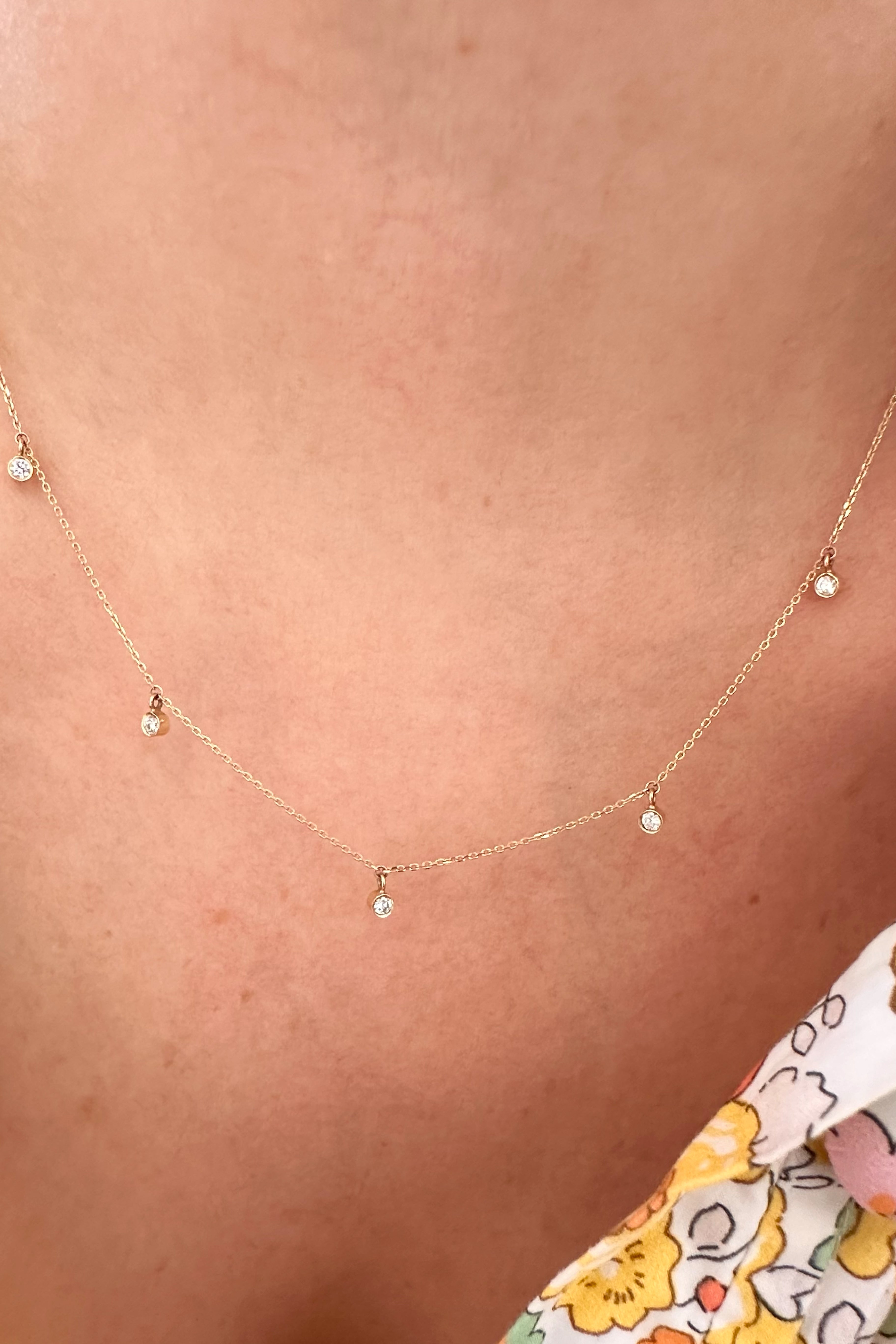 9CT FOREVER CHARMED DIAMOND NECKLACE – AURUM + GREY