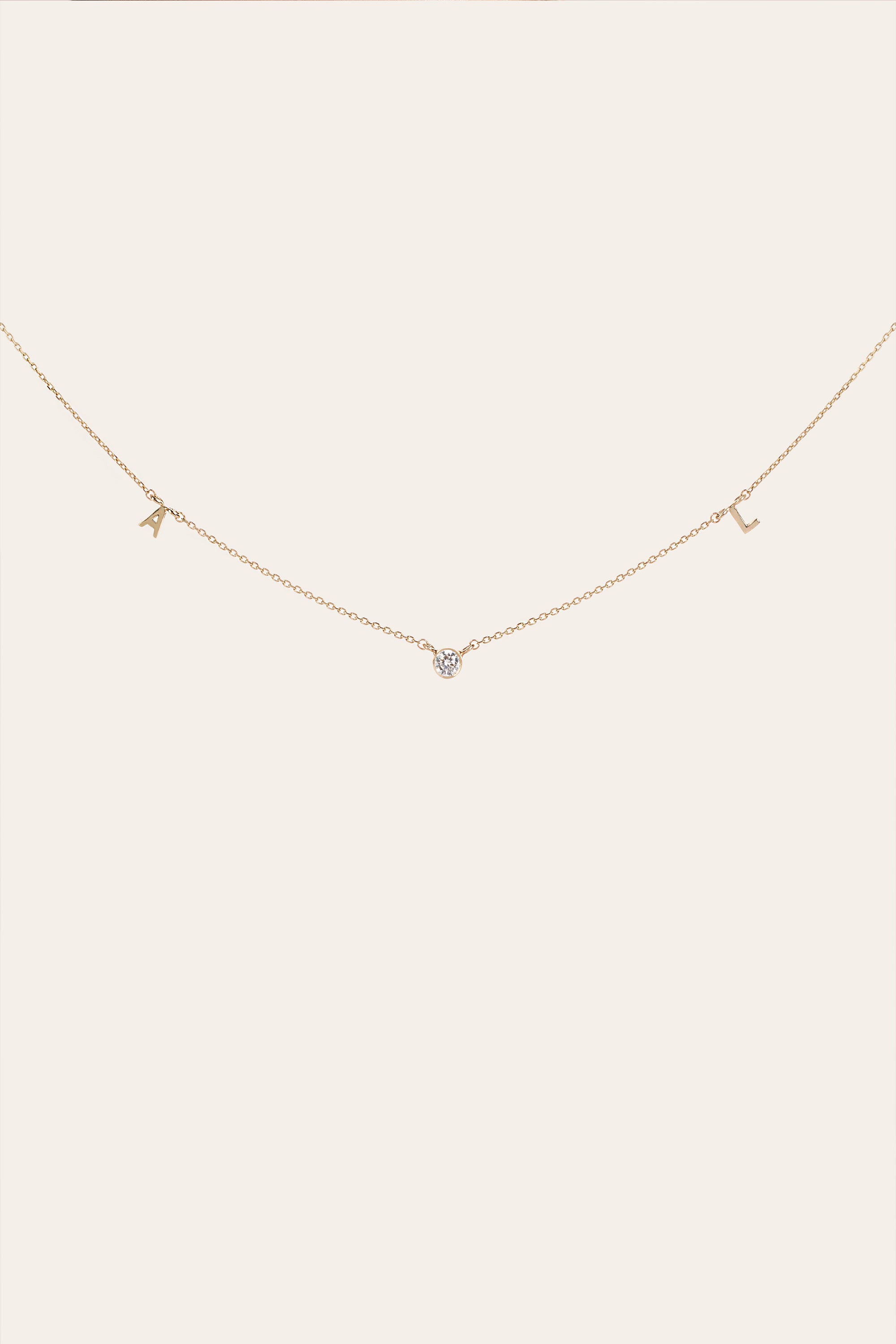 FOREVER CONNECT LETTER NECKLACE – AURUM + GREY