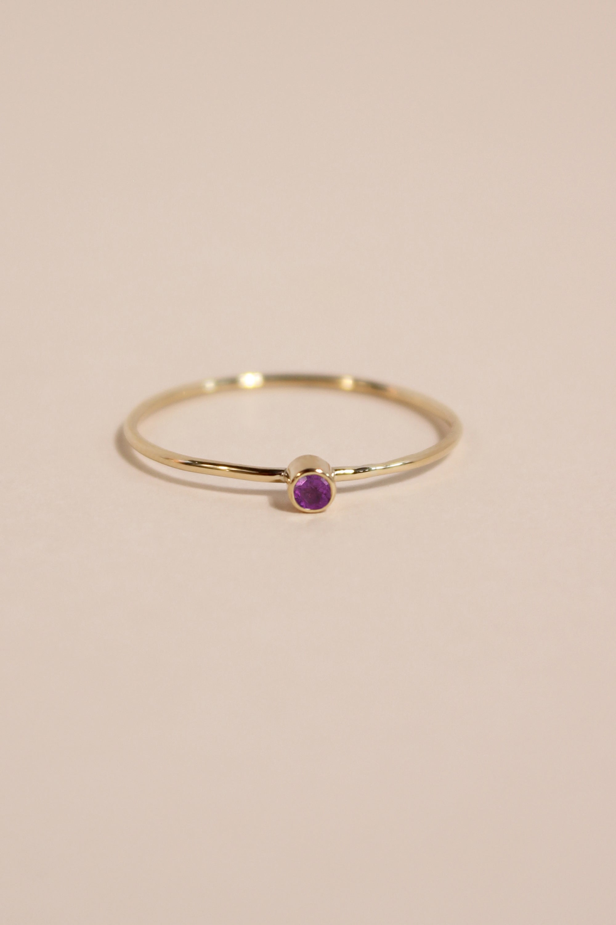 AURUM + GREY DAINTY BIRTHSTONE RING
