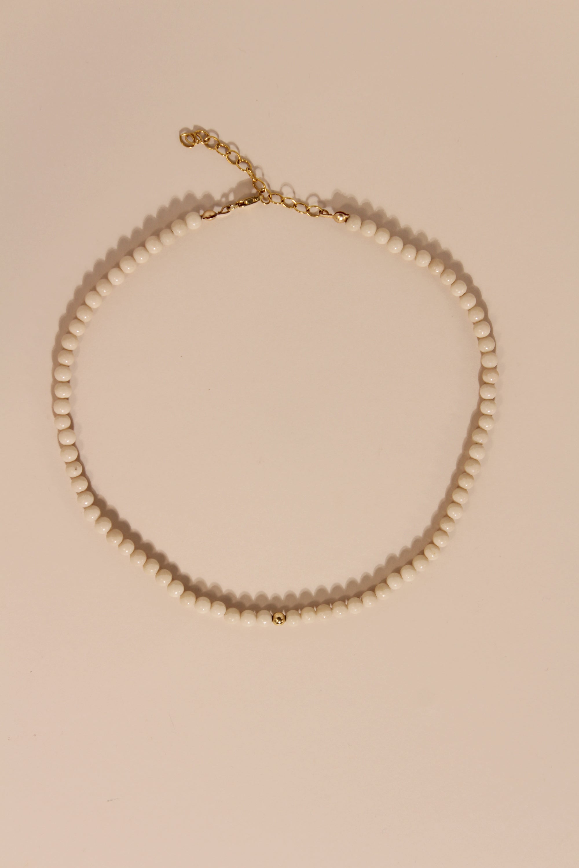 FORMENTERA MINI CREMA JASPER NECKLACE – AURUM + GREY