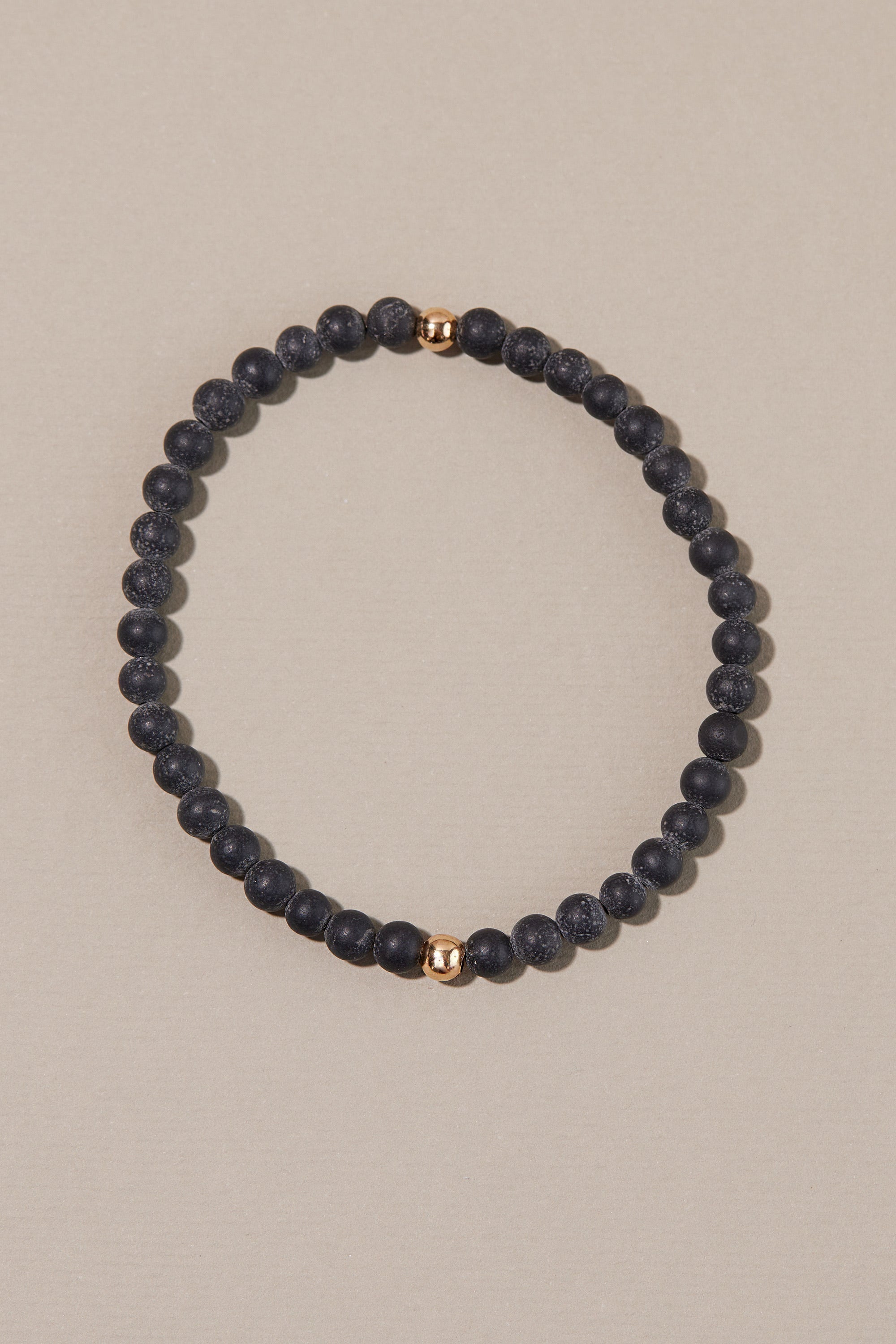 CARBON BEADED BRACELET – AURUM + GREY