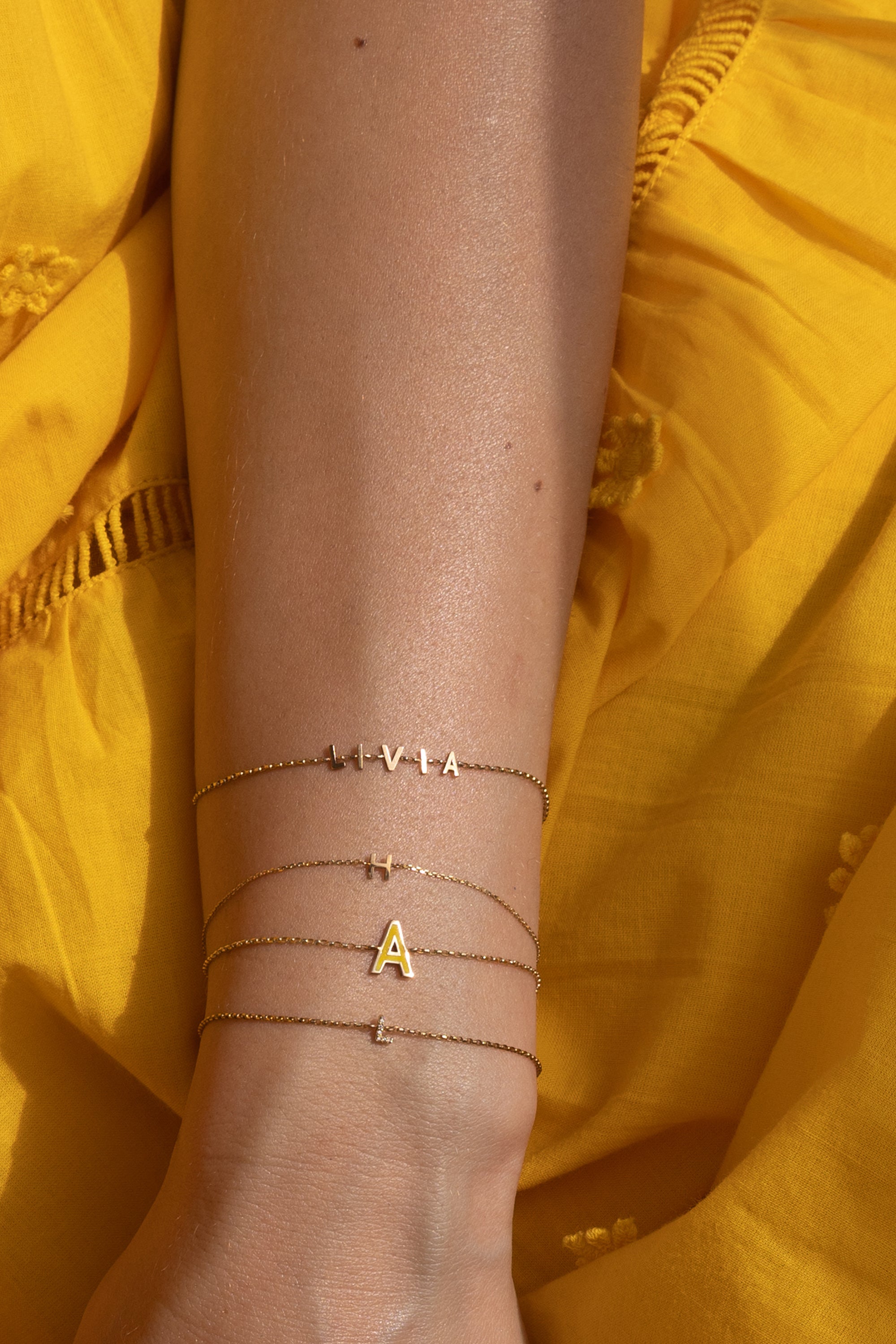 INITIAL BRACELET – AURUM + GREY