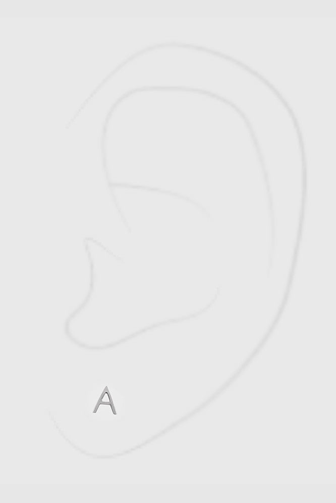 AURUM + GREY INITIAL STUD